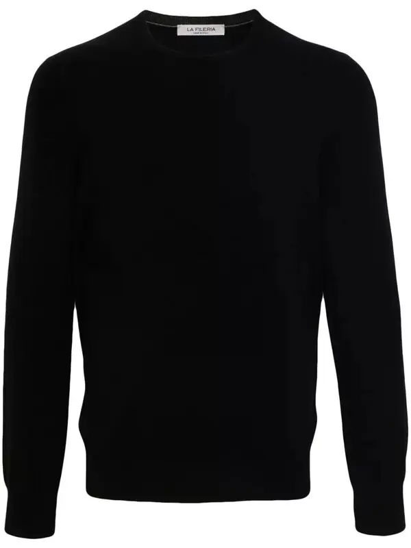 FILERIA Fine-knit Cashmere Sweater - Black