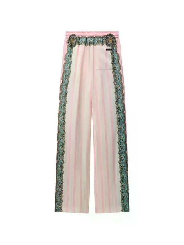 Versace Printed Silk Twill Pajama-style Pants