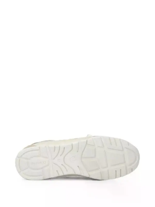 Pinko Panelled Shearling-trim Sneakers