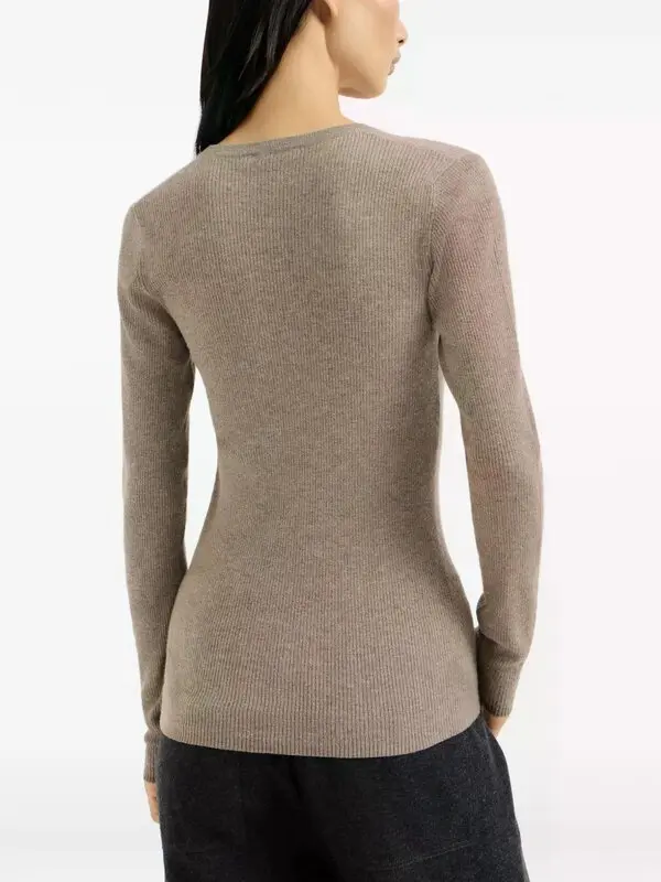 Brunello Cucinelli Sparkling Cashmere Ribbed Sweater