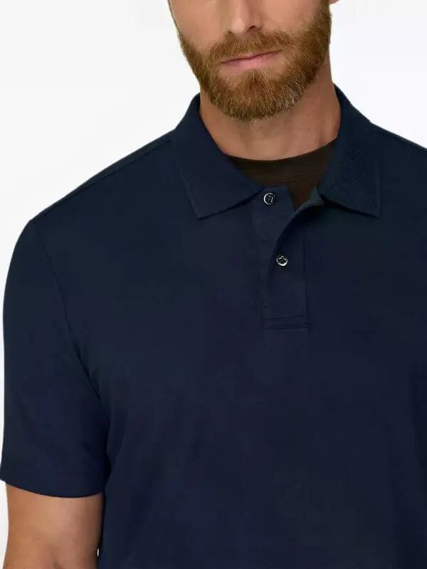 Boggi Milano Polo In Stretch Cotton Blend Piqué Cool Jade-fresh