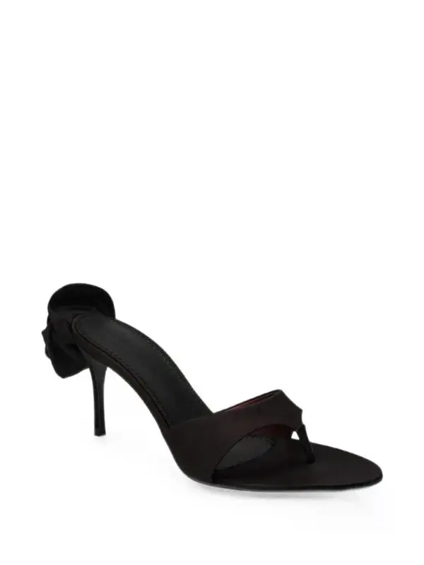 Magda Butrym Rosette-detail Thong Sandals - Black