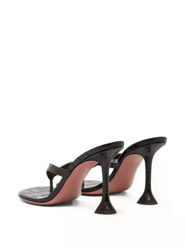 Amina Muaddi Juliette Croc-effect Leather Sandals