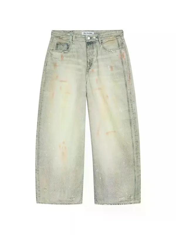 WON HUNDRED Lyon Digital-print Distressed Jeans - Blue