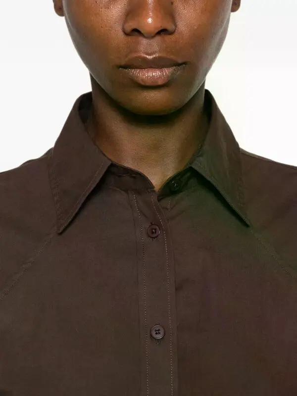 Closed Balloon-sleeve Shirt