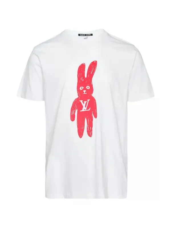 BLACK SCORE Bunny-print T-shirt