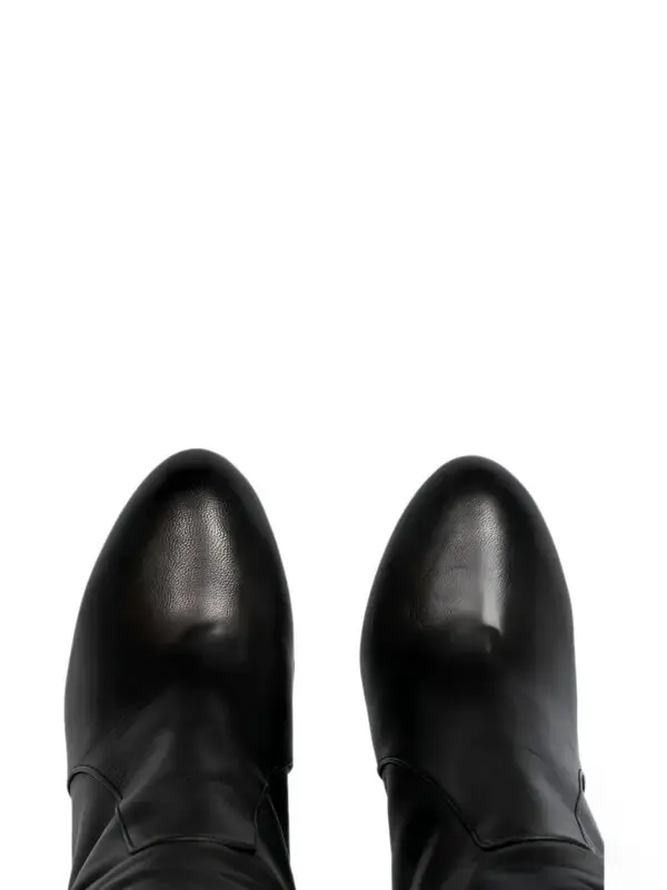 STUART WEITZMAN Glossed-leather Knee Boots