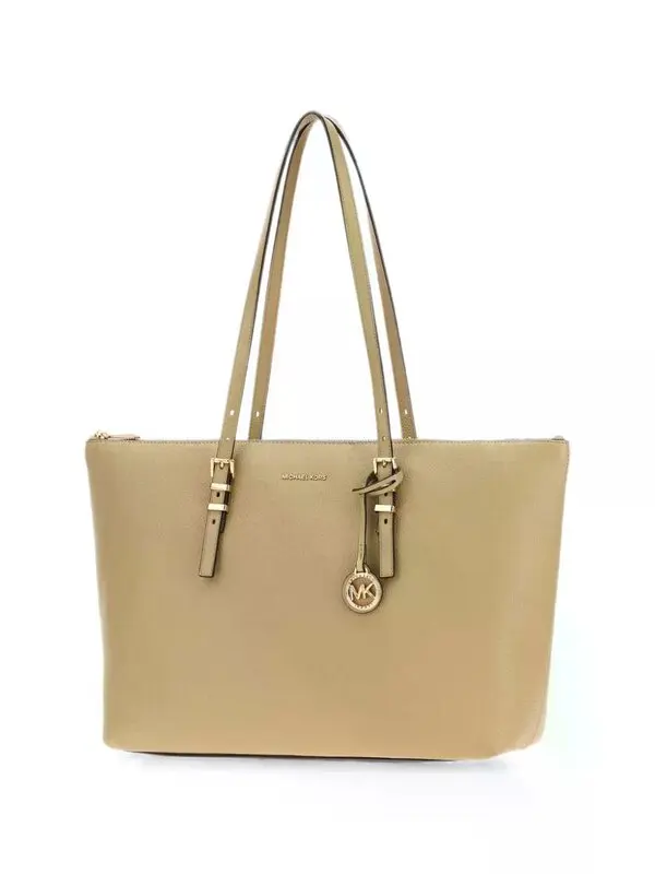 Michael Kors Large Quinn Pebbled-leather Tote Bag - Neutrals