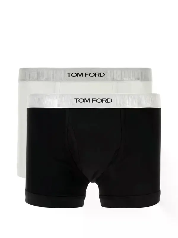 TOM FORD Logo-print Boxer Briefs Set Of Two - Black