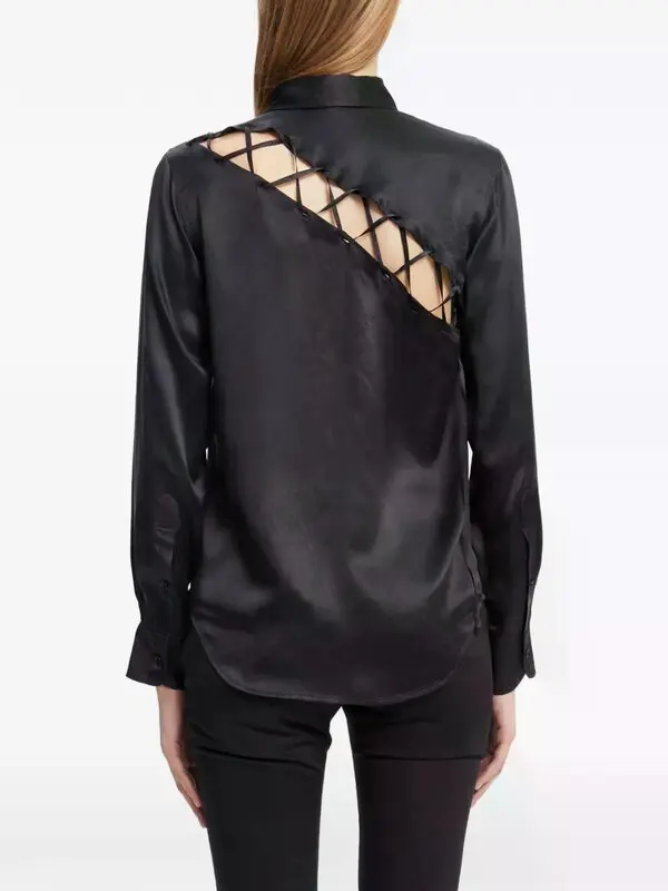 ANN DEMEULEMEESTER Lais Lace-up Shirt - Black