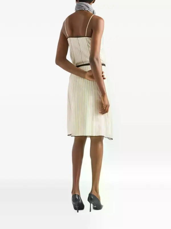 Prada Embroidered Striped Apron