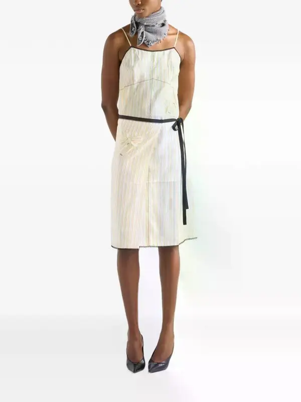 Prada Embroidered Striped Apron