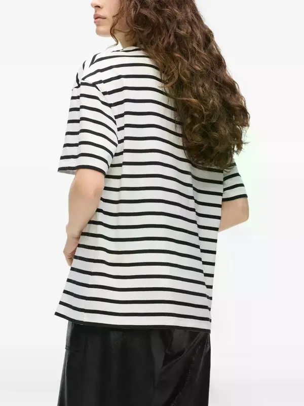 Karl Lagerfeld Ikon Choupette Muse Striped T-shirt