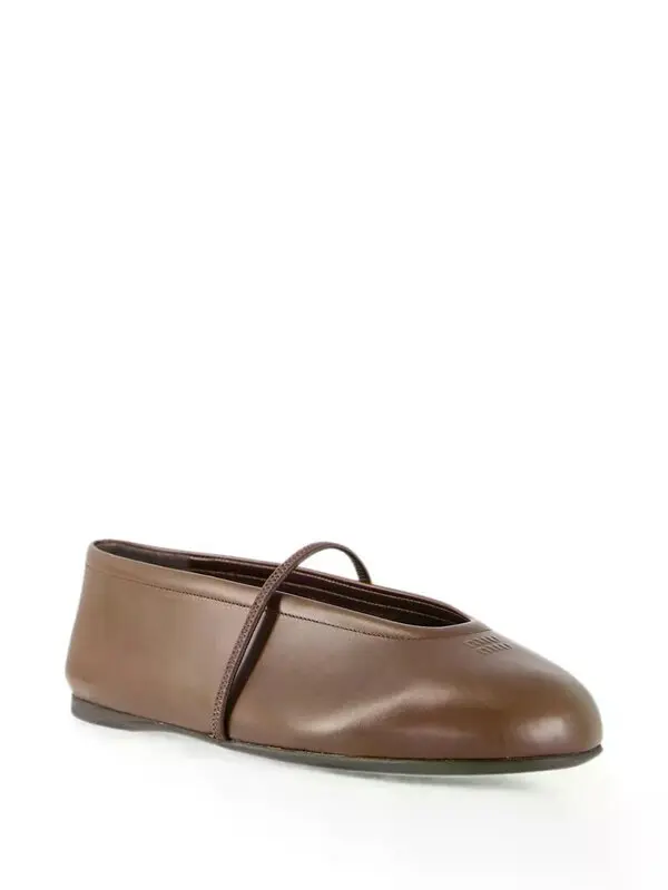Miu Miu Elasticated-strap Leather Ballet Flats