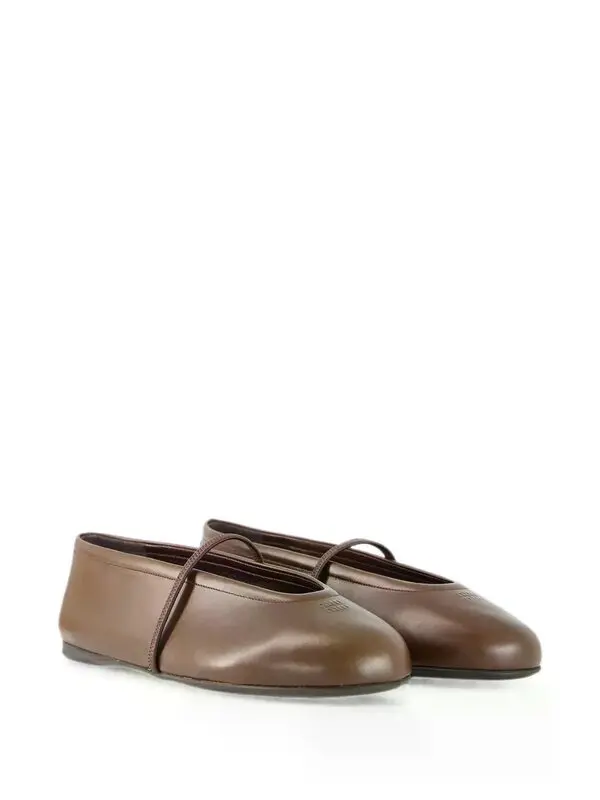 Miu Miu Elasticated-strap Leather Ballet Flats