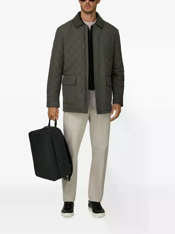 Boggi Milano Peacoat Padded In Technical Fabric