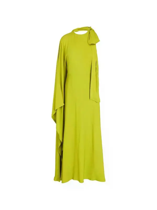 Valentino Garavani One-shoulder Cape-effect Maxi Dress - Yellow