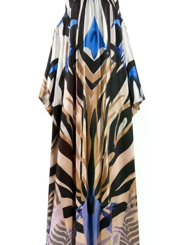 NEMA Abstract Print Halterneck Maxi Dress