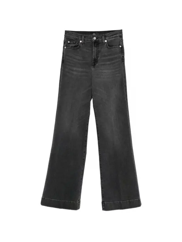 7 For All Mankind Wide-leg Faded Effect Jeans