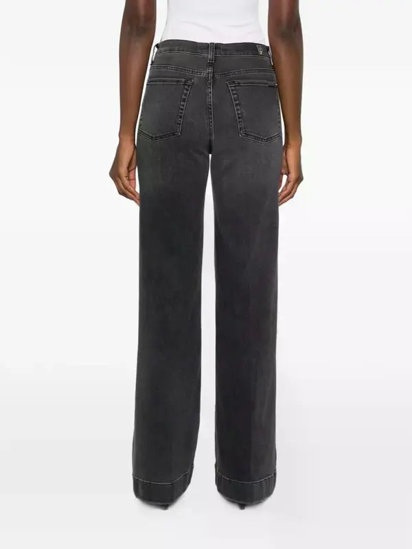 7 For All Mankind Wide-leg Faded Effect Jeans