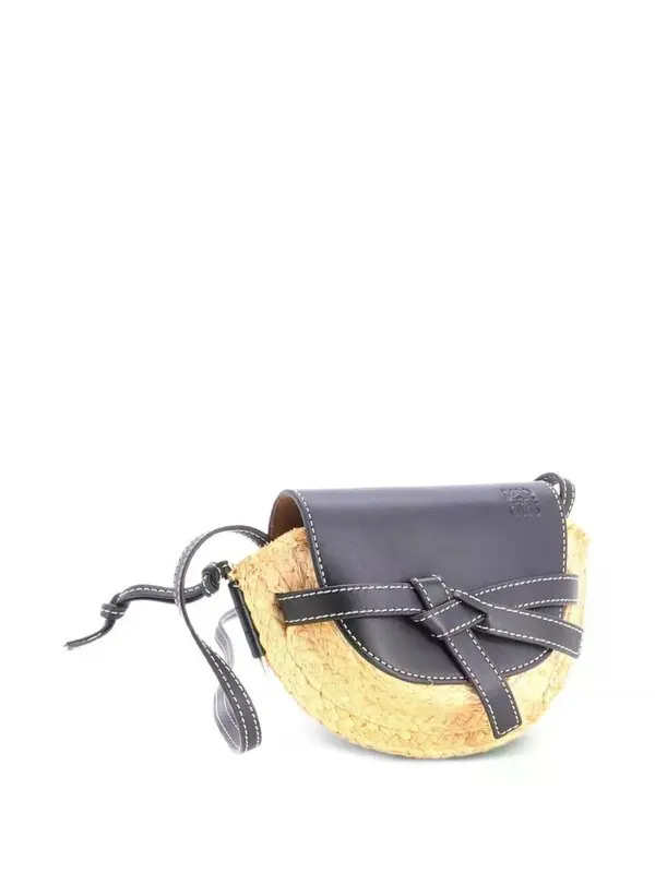 Loewe Gate Raffia Mini Crossbody Bag
