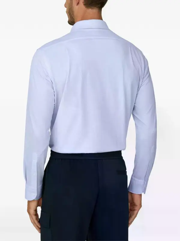 Boggi Milano Polo Shirt Checked Japanese Jersey Regular Fit