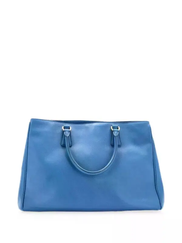 Prada Lux Open Saffiano Leather Large Tote Bag - Blue
