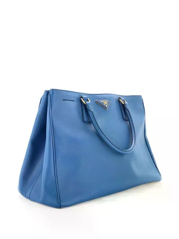 Prada Lux Open Saffiano Leather Large Tote Bag - Blue