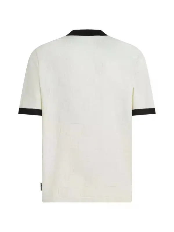 Karl Lagerfeld Monogram Checked Polo Shirt