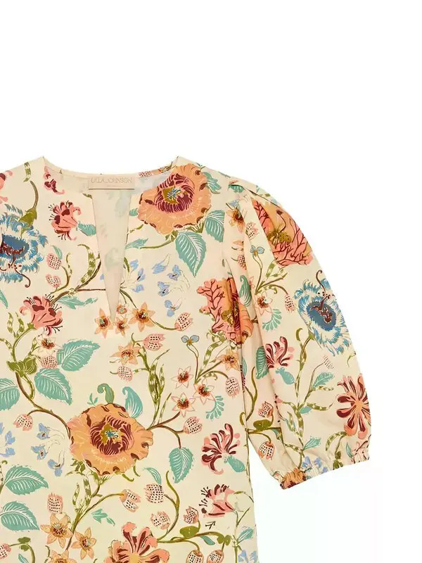 Ulla Johnson Florielle Floral-print Blouse - Neutrals
