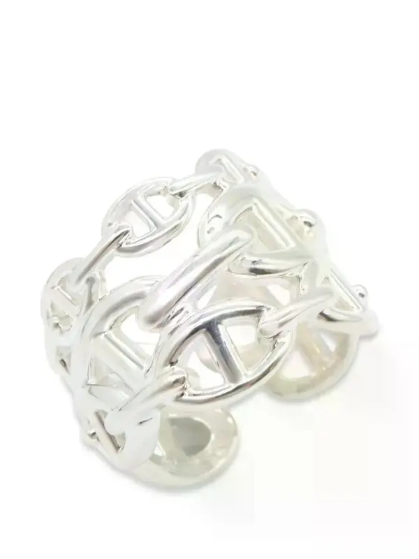 Hermès 2010s Gm Chaine D'ancre Enchauné Ring - Silver