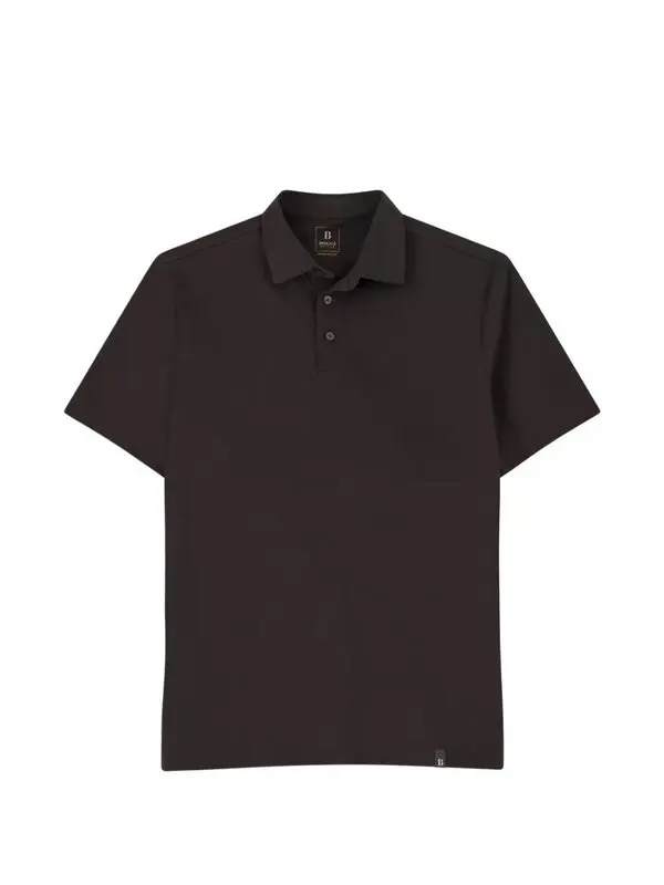 Boggi Milano Polo In Stretch Supima Cotton Jersey - Brown