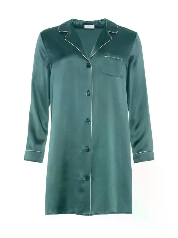 ERES Gala Piping-detail Shirt Dress - Green