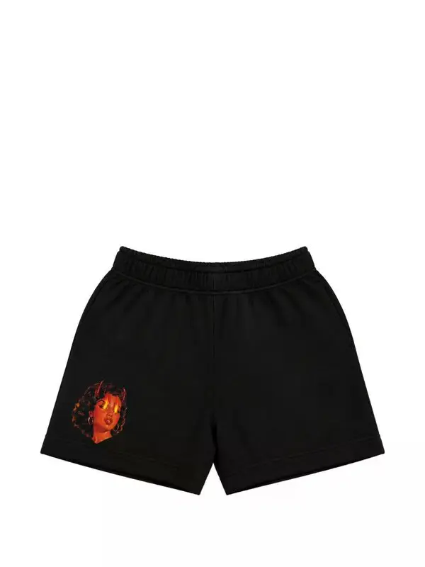 MELT Graphic-print Cotton Shorts