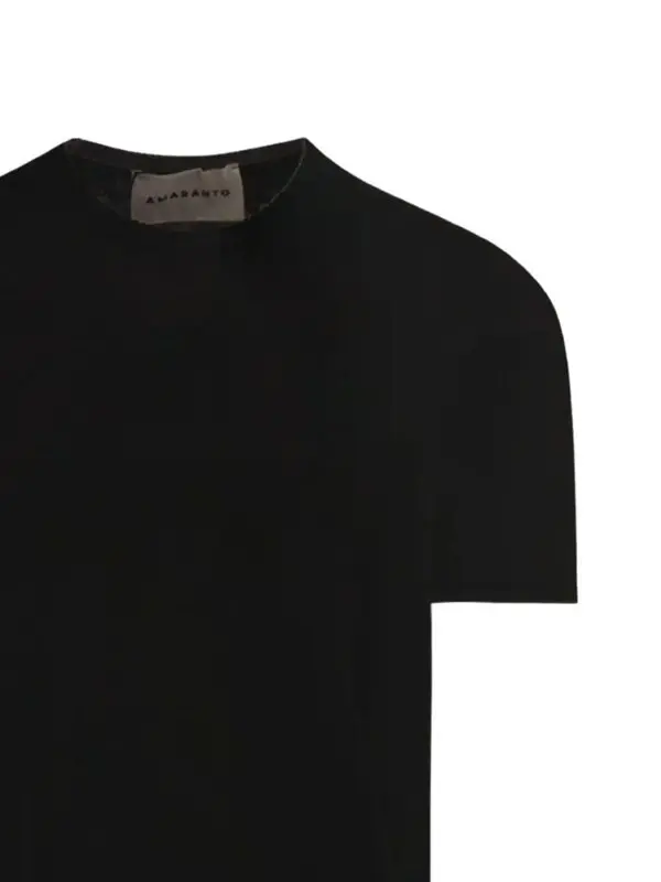 AMARANTO Linen Short-sleeve Sweater