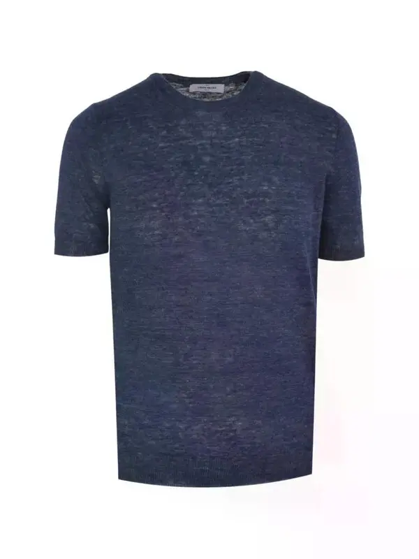GRAN SASSO Fine-knit Short-sleeve T-shirt - Blue