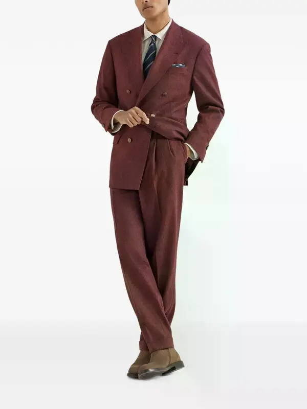 Brunello Cucinelli Virgin Wool And Cashmere Flannel Cavallo Tailor Blazer