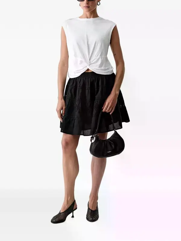 Marc O'polo Broderie-anglaise Mini Skirt - Black