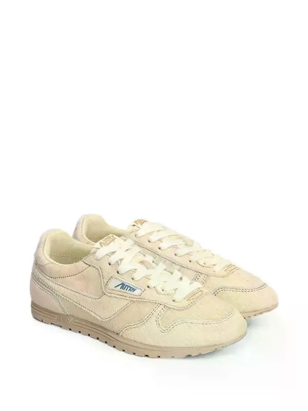 AUTRY Windspin Pony-hair Logo-patch Sneakers