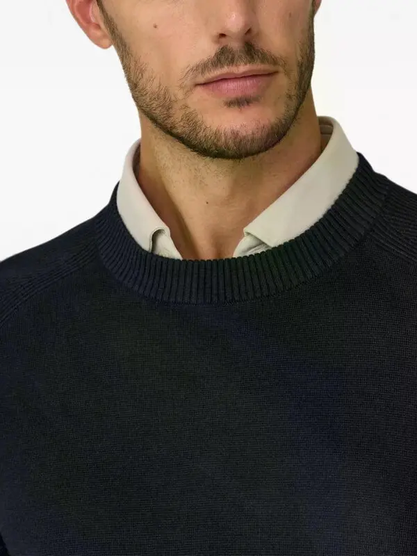 Boggi Milano Crew Neck Jumper In Merino Wool Blend