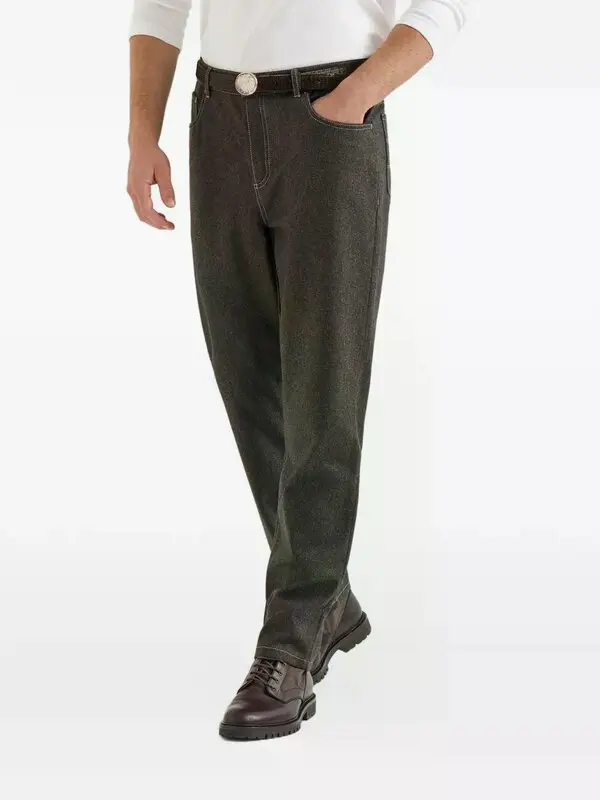 Brunello Cucinelli Virgin Wool Flannel Five-pocket Trousers