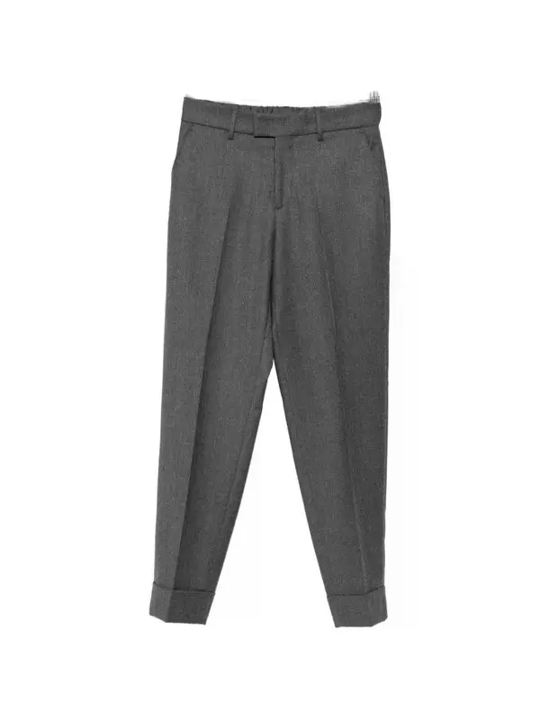 BERWICH Alice Pressed-crease Turn-up Trousers - Grey