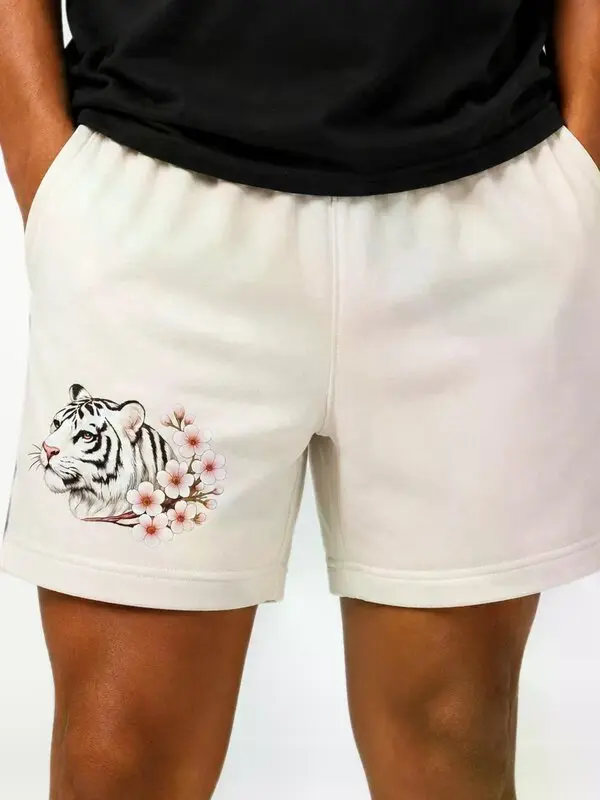 MELT Tiger-print Cotton Shorts