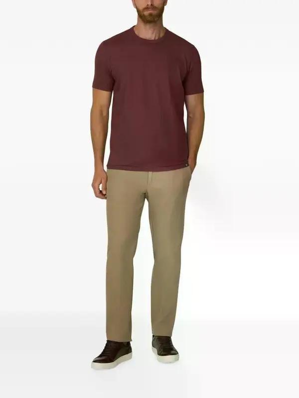 Boggi Milano T-shirt In Diagonal Cotton Blend Jersey B Tech
