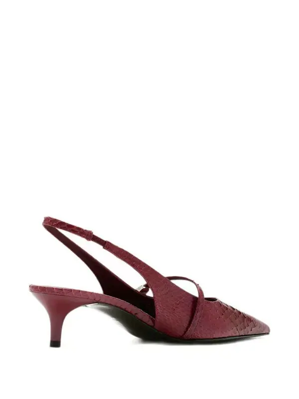 Tory Burch Double T Snakeskin-effect Pumps