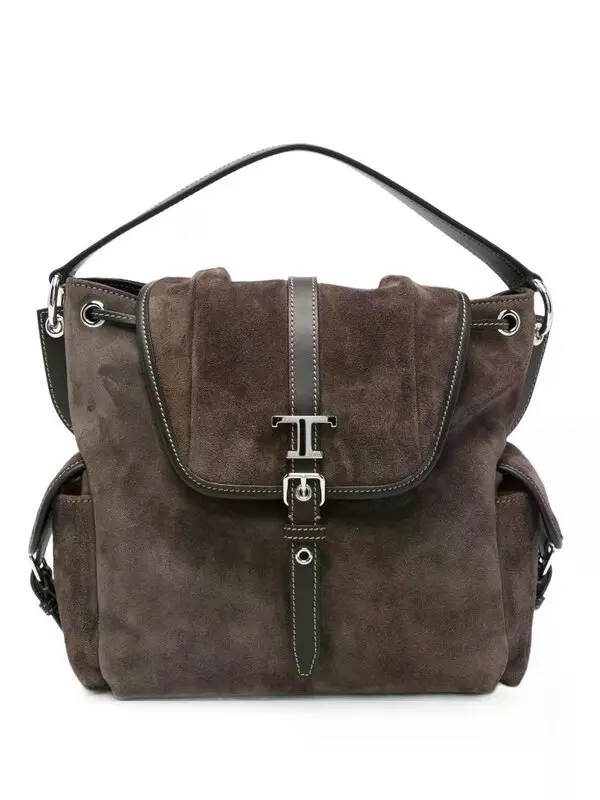 TOD'S Mini Tim Buckle-fastening Tote Bag - Brown