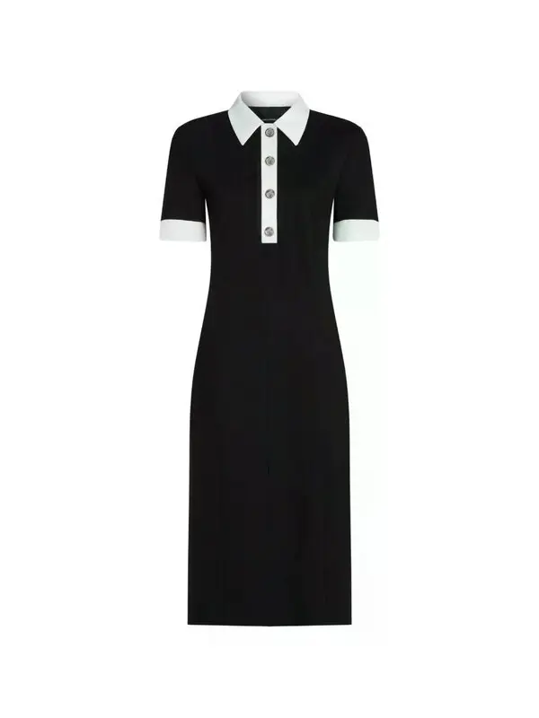 Karl Lagerfeld Contrast-collar Dress - Black