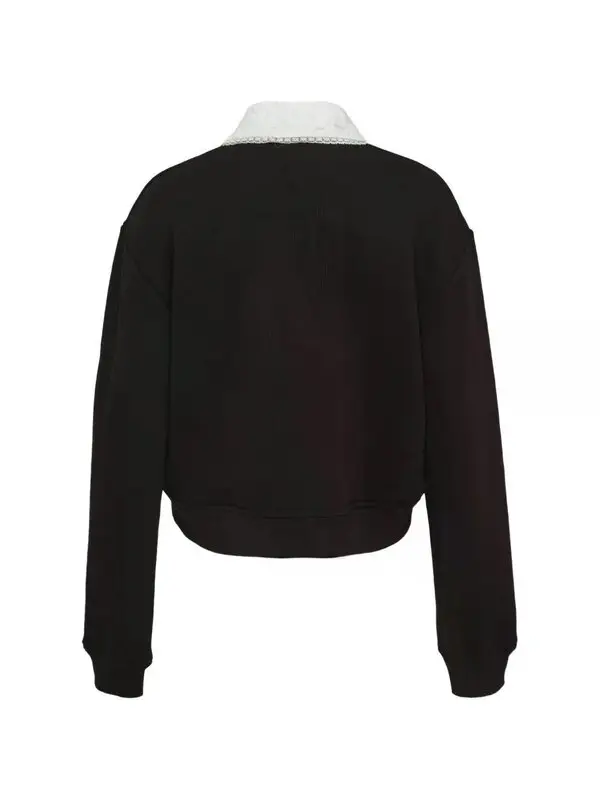 N°21 Lace-collar Button-up Sweatshirt