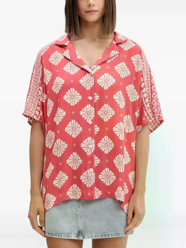 Rip Curl Ventura Floral-print Short-sleeve Shirt - Red