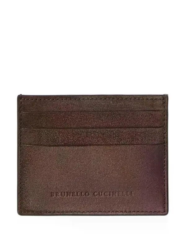 Brunello Cucinelli Suede Card Case